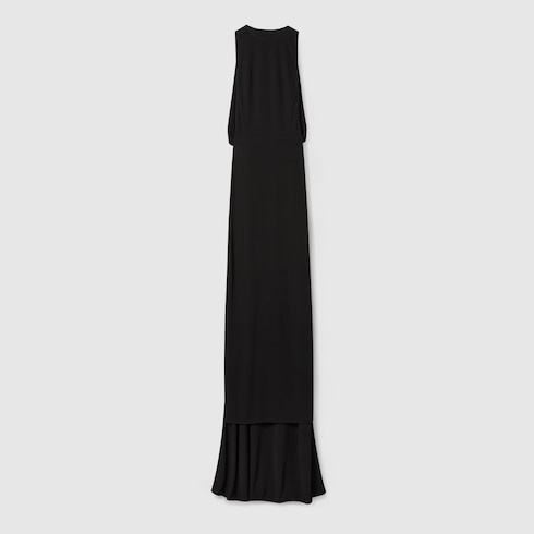 Robe de soirée en crêpe de jersey en noir | GUCCI® FR