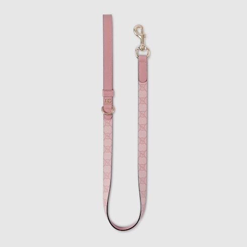 Small/medium leash in powder pink fabric | GUCCI® Australia