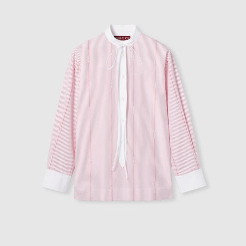 Gucci cotton fil coupé shirt in Pink Ready-to-wear | GUCCI® SI