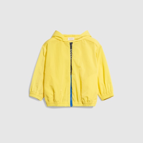 Veste pour bébé en nylon froissé en jaune | GUCCI® FR