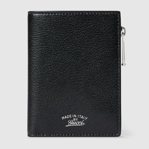 Lira coin wallet in black leather | GUCCI® UK