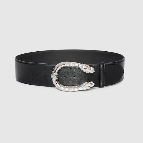 Dionysus wide belt in black leather | GUCCI® US