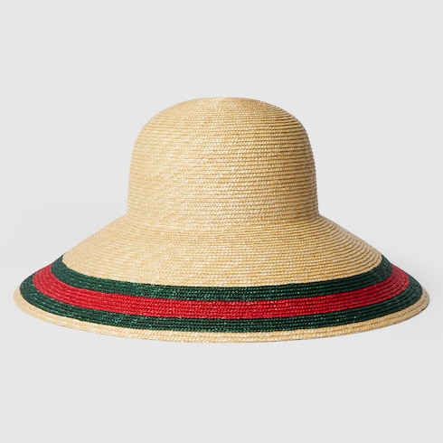 Woven hat with Web in light beige | GUCCI® US
