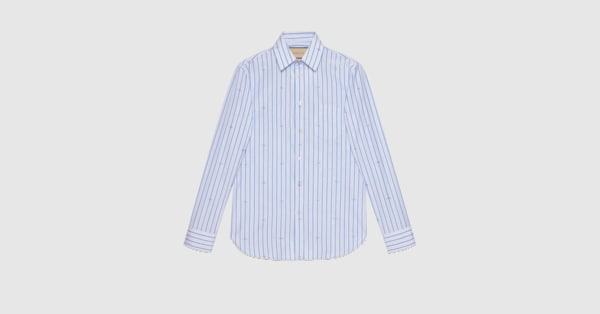 Gucci Gg Stripe Fil Coupé Tailored Shirt 659875zagv59018