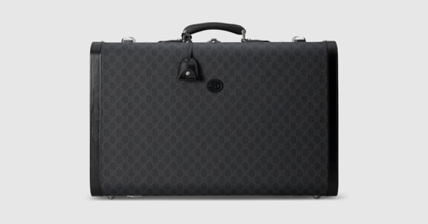 GG large rigid suitcase in black Supreme | GUCCI® ZA