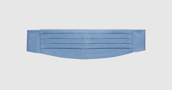 Silk cummerbund in Blue Silk | GUCCI® SI