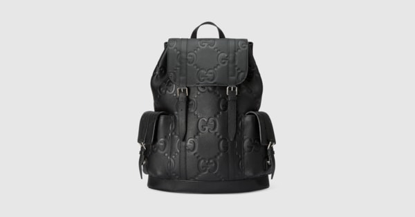 Medium jumbo GG backpack in Black Undefined | GUCCI® SI