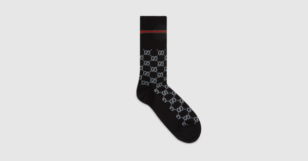 GG cotton blend socks in Black Undefined | GUCCI® SI