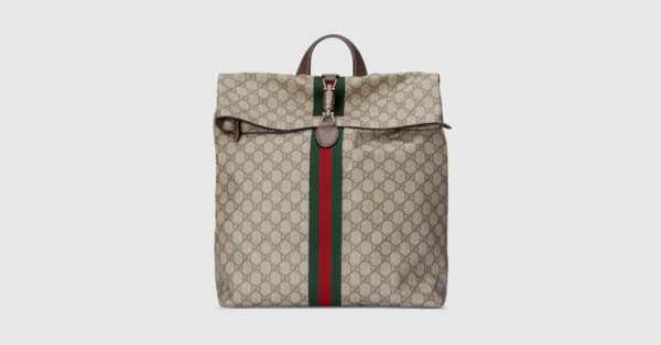 Jackie 1961 GG backpack in Beige Brown GG Canvas | GUCCI® SI