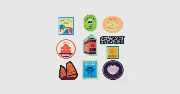 Gucci Cities luggage stickers in multicolour | GUCCI® 香港