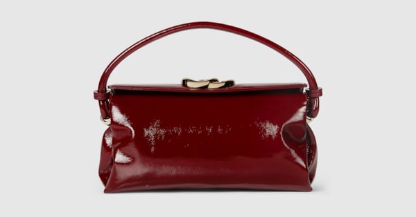 双G小号手提包 inGucci Rosso Ancora皮革 | GUCCI® FR