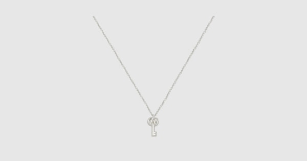 GG Marmont key charm necklace in 925 sterling silver | GUCCI® US