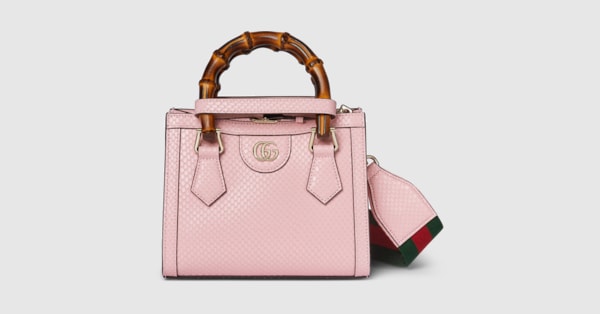 Gucci Diana mini python tote bag in Pink Precious Skins | GUCCI® SI