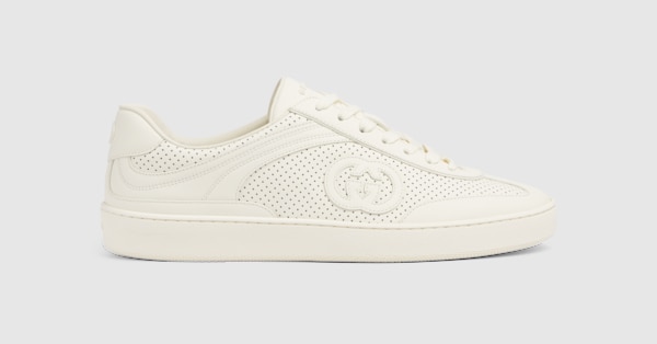 Men's Interlocking G trainer in White Leather | GUCCI® SI