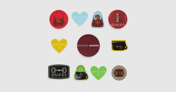 Gucci Handbags luggage stickers in multicolor | GUCCI® US