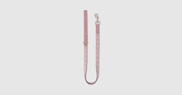 Small/medium leash in powder pink fabric | GUCCI® AU