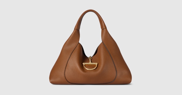 Gucci Softbit large shoulder bag in Brown Leather | GUCCI® SI