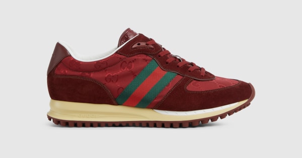 Zapatillas Gucci Re-Motion para hombre en lona Original GG en rojo ...