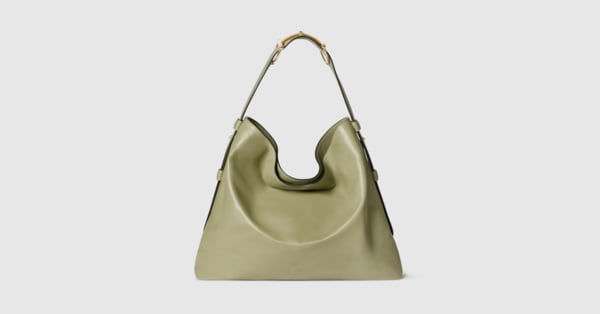 Gucci Beatrix large tote bag in sage green leather | GUCCI® CA