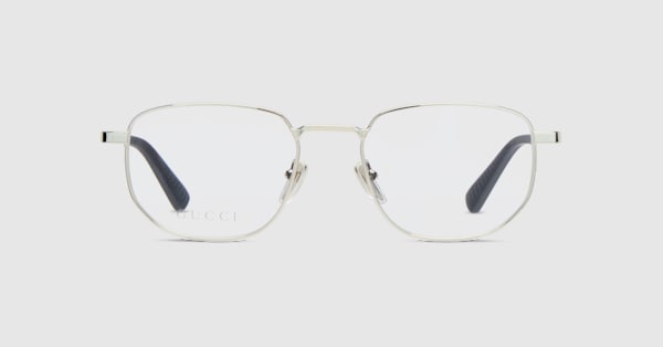 Round optical frame in silver-toned | GUCCI® US