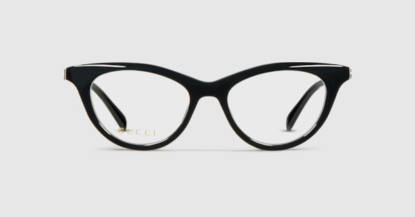 Monture optique œil-de-chat en noir | GUCCI® FR