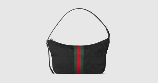 Lunetta系列小号斜挎包 in 黑色GG帆布 | GUCCI® UK