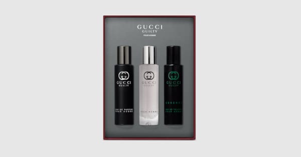 Gucci Guilty Pour Homme Trio Gift Set in travel spray | GUCCI® US