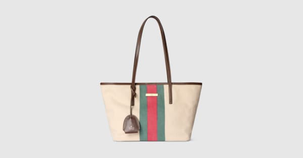 Gucci Tribeca small tote bag in natural canvas | GUCCI® US