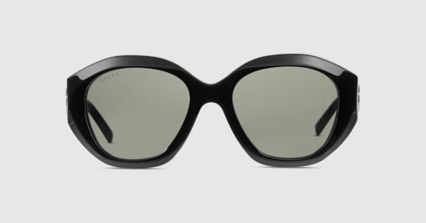 Gafas de sol de montura geométrica en negro | GUCCI® ES