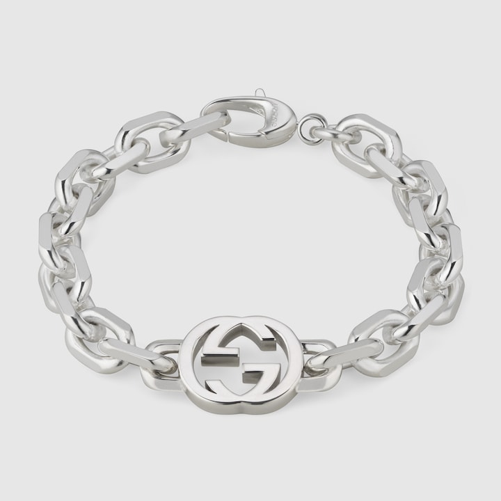 Gucci Interlocking chain bracelet in 925 sterling silver | GUCCI® US