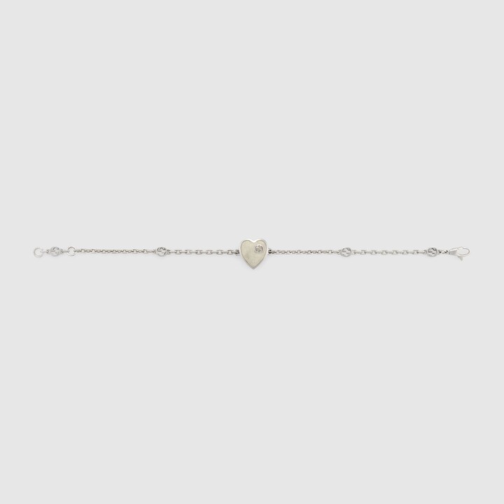 Gucci Heart bracelet with Interlocking G in 925 sterling silver | GUCCI® US