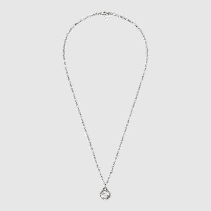 925 Sterling Silver Interlocking G Pendant Necklace | GUCCI® US