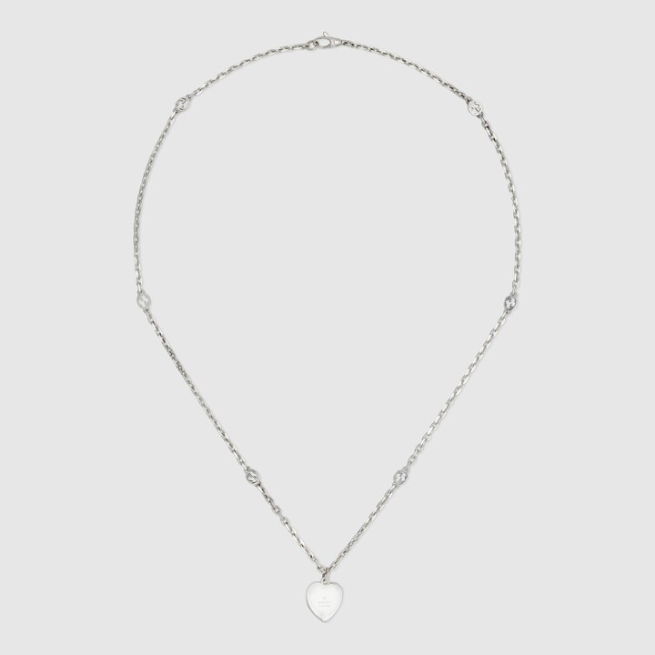 Gucci Heart necklace with Interlocking G in 925 sterling silver | GUCCI® US