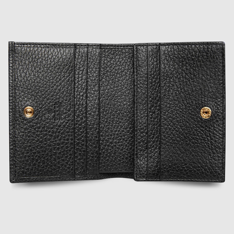 Black Card Case Wallet in Leather for Women | GUCCI® Australia