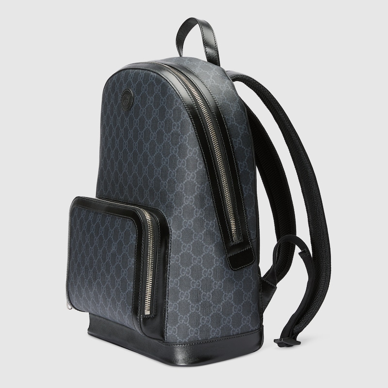 Medium backpack with Interlocking G in black Supreme | GUCCI® UK
