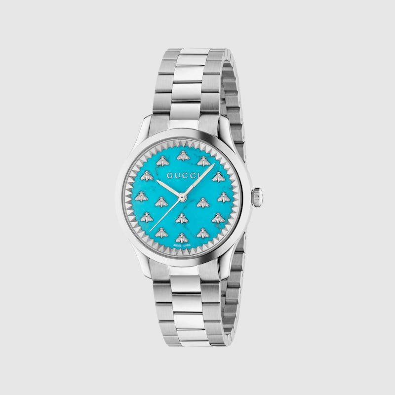G-Timeless watch with bees, 32 mm in steel | GUCCI® Canada