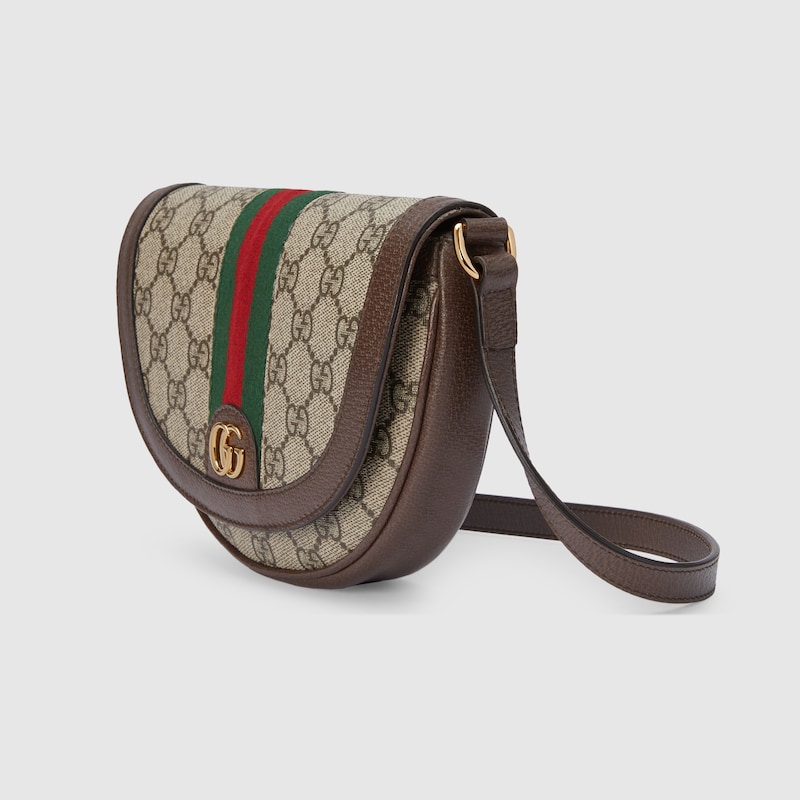 Ophidia mini shoulder bag in beige and ebony Supreme | GUCCI® Australia