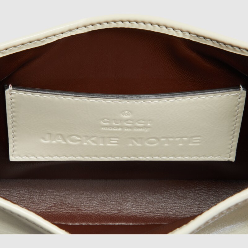 Gucci Jackie Notte mini bag in ivory patent leather | GUCCI® Australia