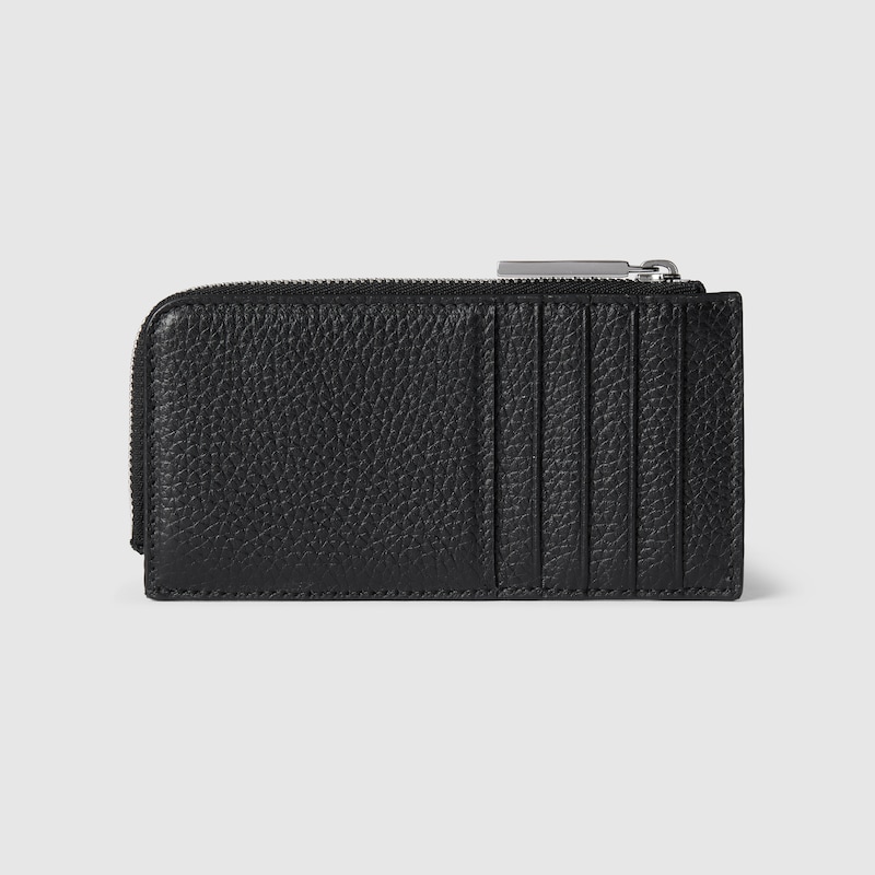 Coin wallet with Gucci logo in black leather | GUCCI® Australia