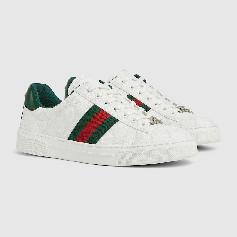 Women's Gucci Ace sneaker with Web in white GG Supreme | GUCCI® UK