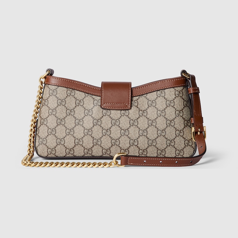 Padlock small shoulder bag in brown leather | GUCCI® Australia