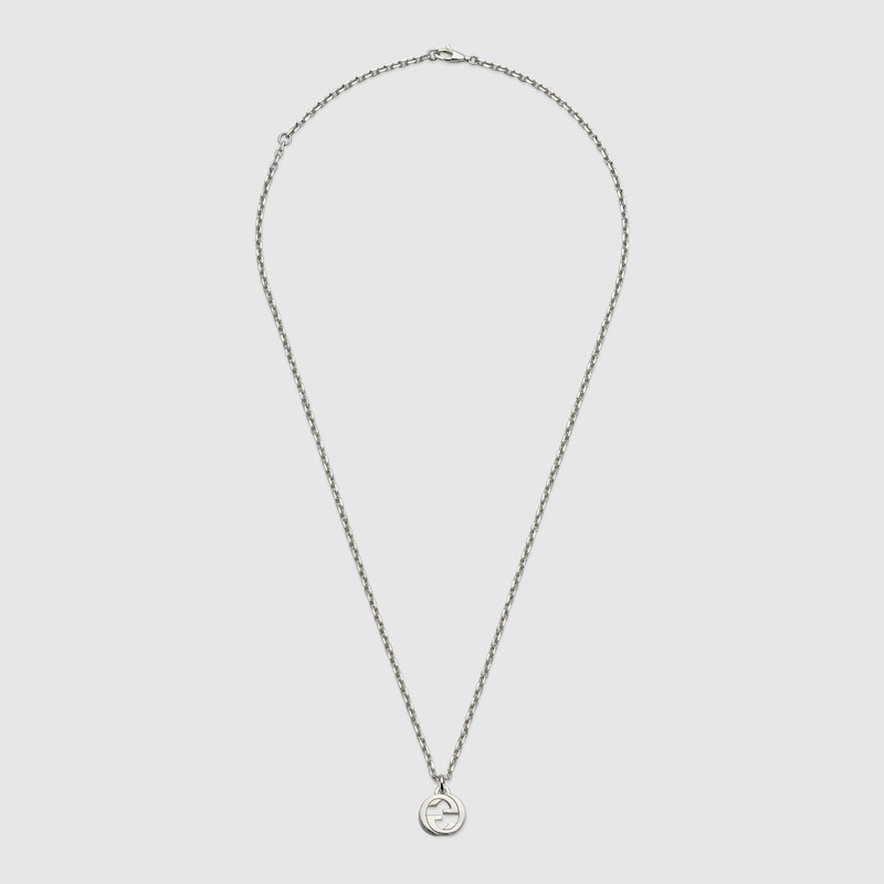 Gucci Interlocking chain necklace in 925 sterling silver | GUCCI® Australia