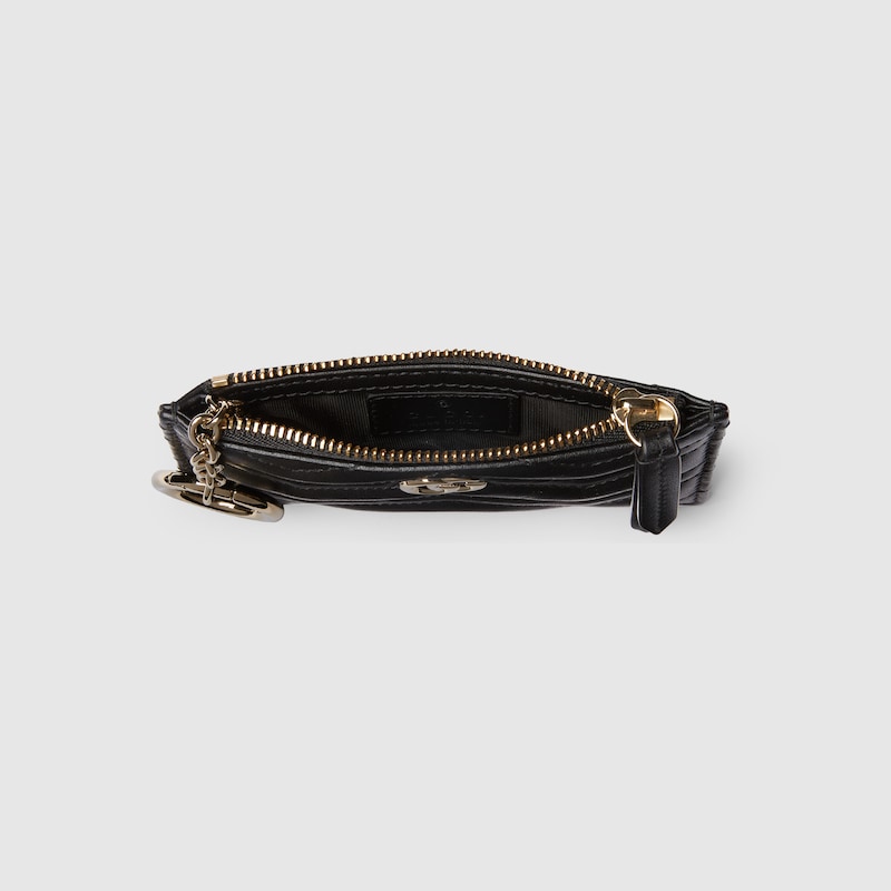 GG Marmont zip key case in black leather | GUCCI® Australia