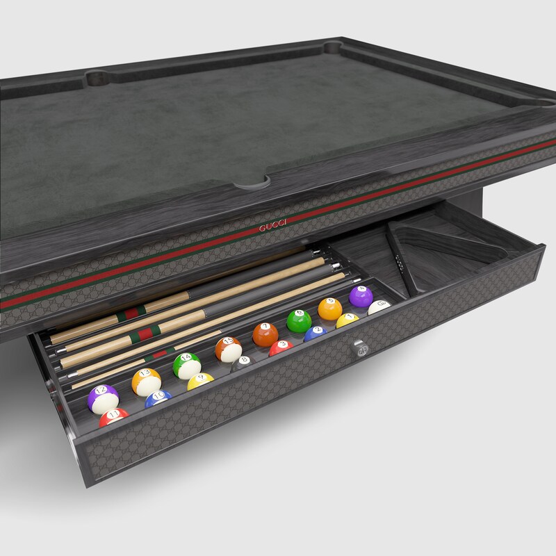 Pool table in grey and black GG Supreme | GUCCI® US
