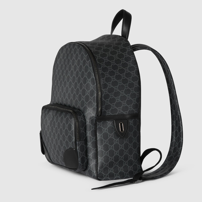 GG Emblem medium backpack in black fabric | GUCCI® US