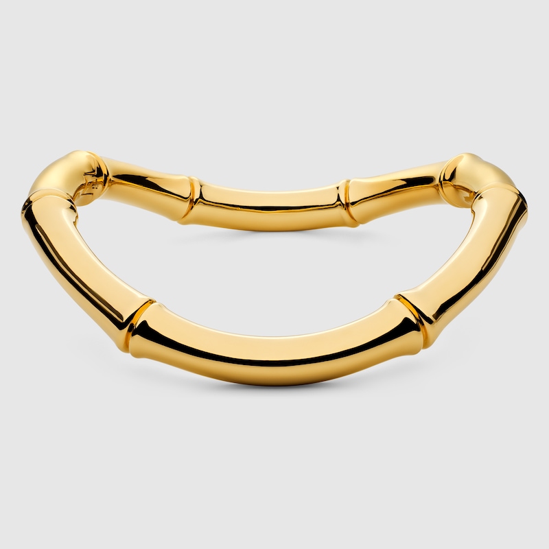 Gucci Bamboo choker necklace in gold-toned aluminium | GUCCI® NZ
