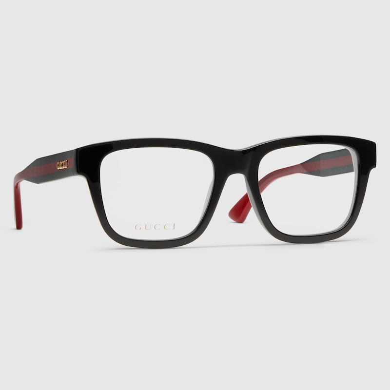 Rectangular optical frame in black | GUCCI® US