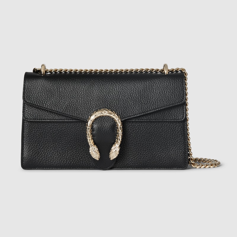 Dionysus medium shoulder bag in black leather | GUCCI® Australia