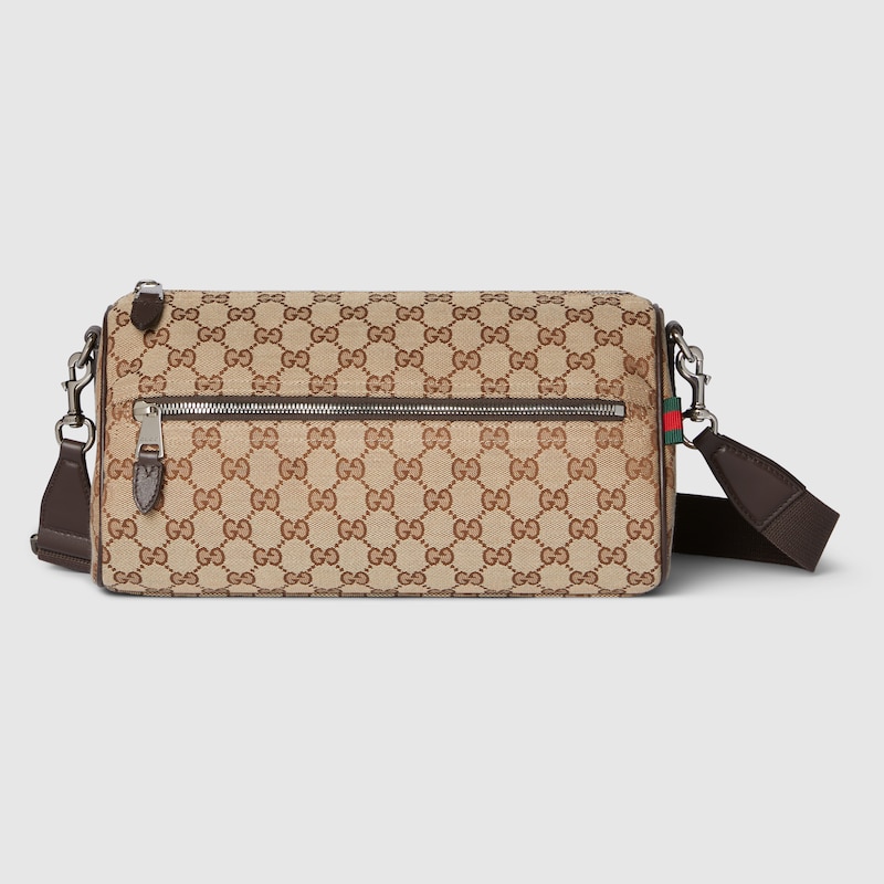 GG canvas small cylinder bag in beige and brown GG canvas | GUCCI ...