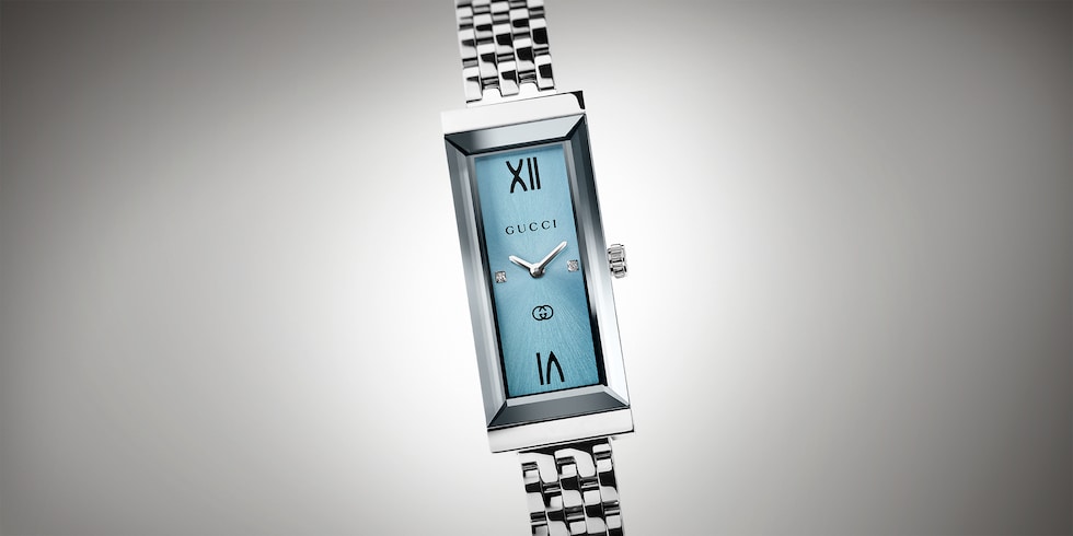 G-Frame watch, 14x34mm in steel | GUCCI® US